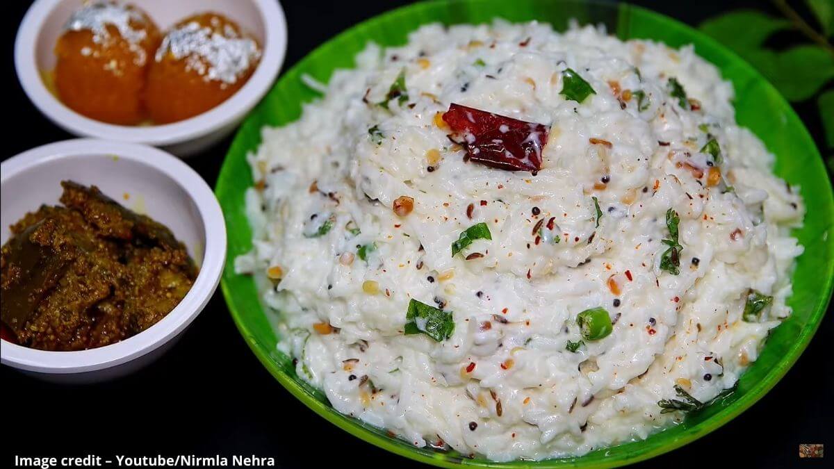દહીં ભાત બનાવવાની રીત | curd rice recipe in gujarati - Narad Mooni